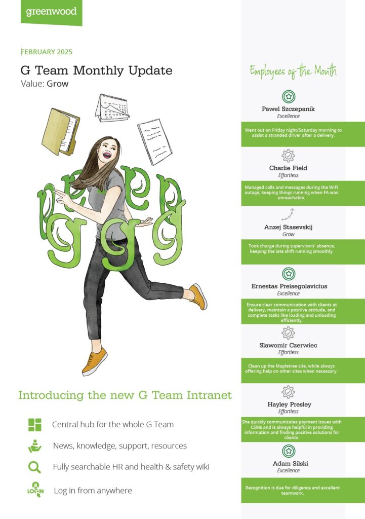 Company update: February 2025 | Greenwood Group Intranet